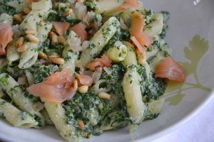 Pasta met Spinazie & Zalm - Brenda Kookt