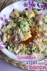 Gebakken rijst met bacon - Brenda Kookt