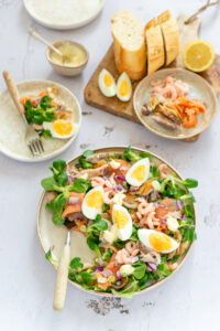 Vissalade met trio van vis - Brenda Kookt