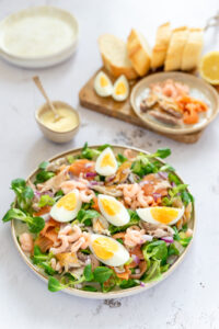 Vissalade met trio van vis - Brenda Kookt